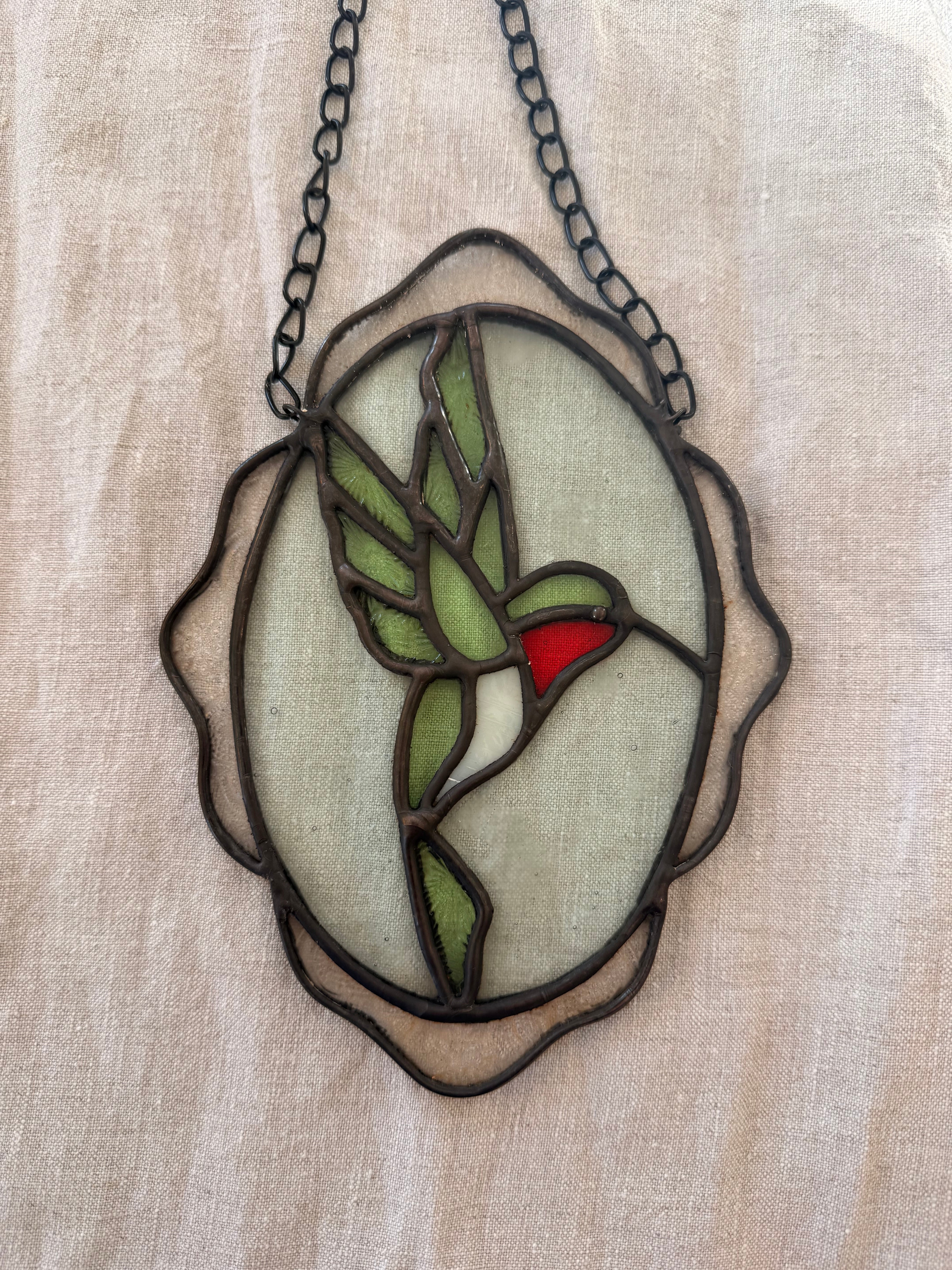 Framed Hummingbird – Backyard Glassworks